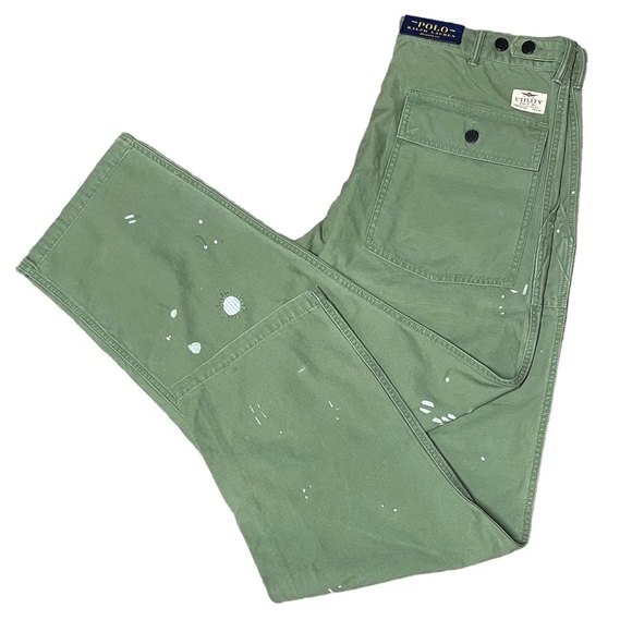 Polo Ralph Lauren | Pants | New 3234 Polo Ralph Lauren Camo Green Paint Splatter Utility Chino ...